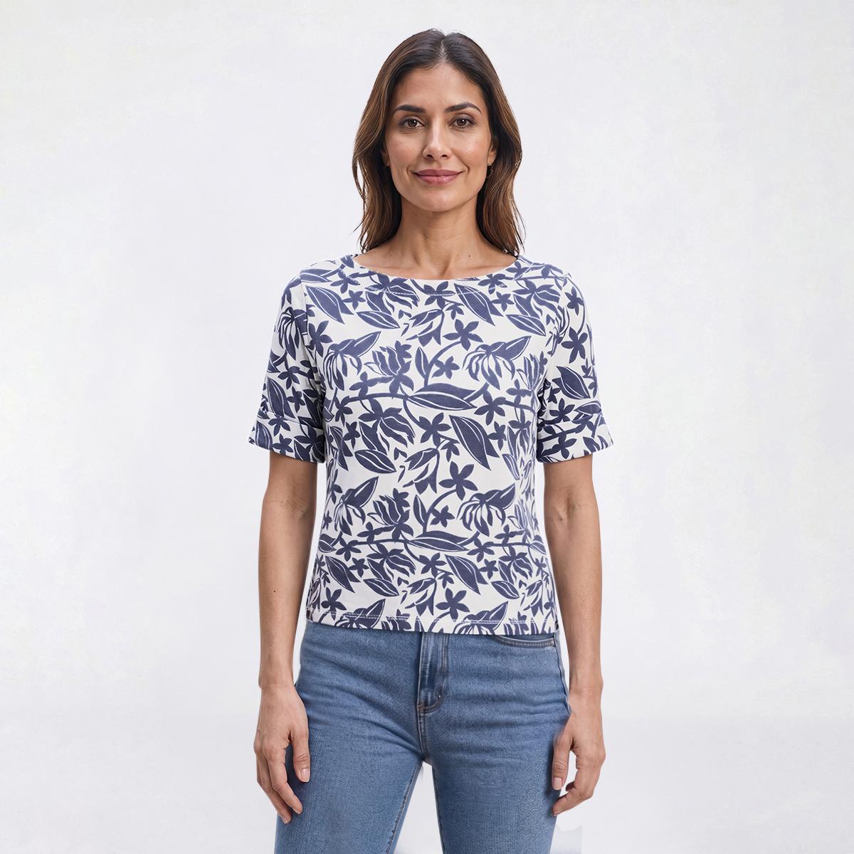 Click here for Petite Hasting & Smith Cuffed Elbow Sleeve Leaf Tr... prices